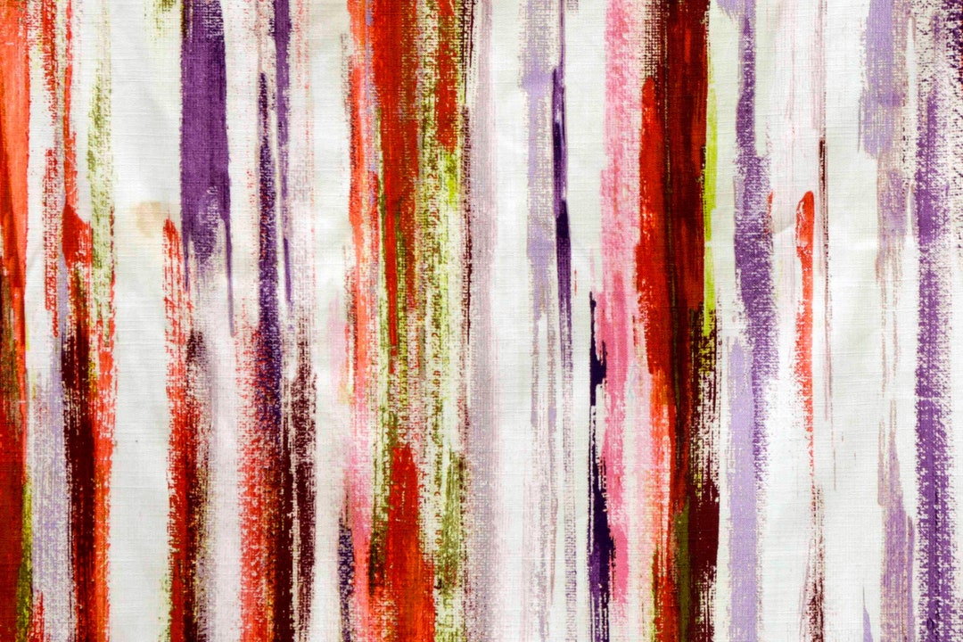 Colorful Stripes Printed Cotton Fabric by the Yard / Metre, Curtain ...