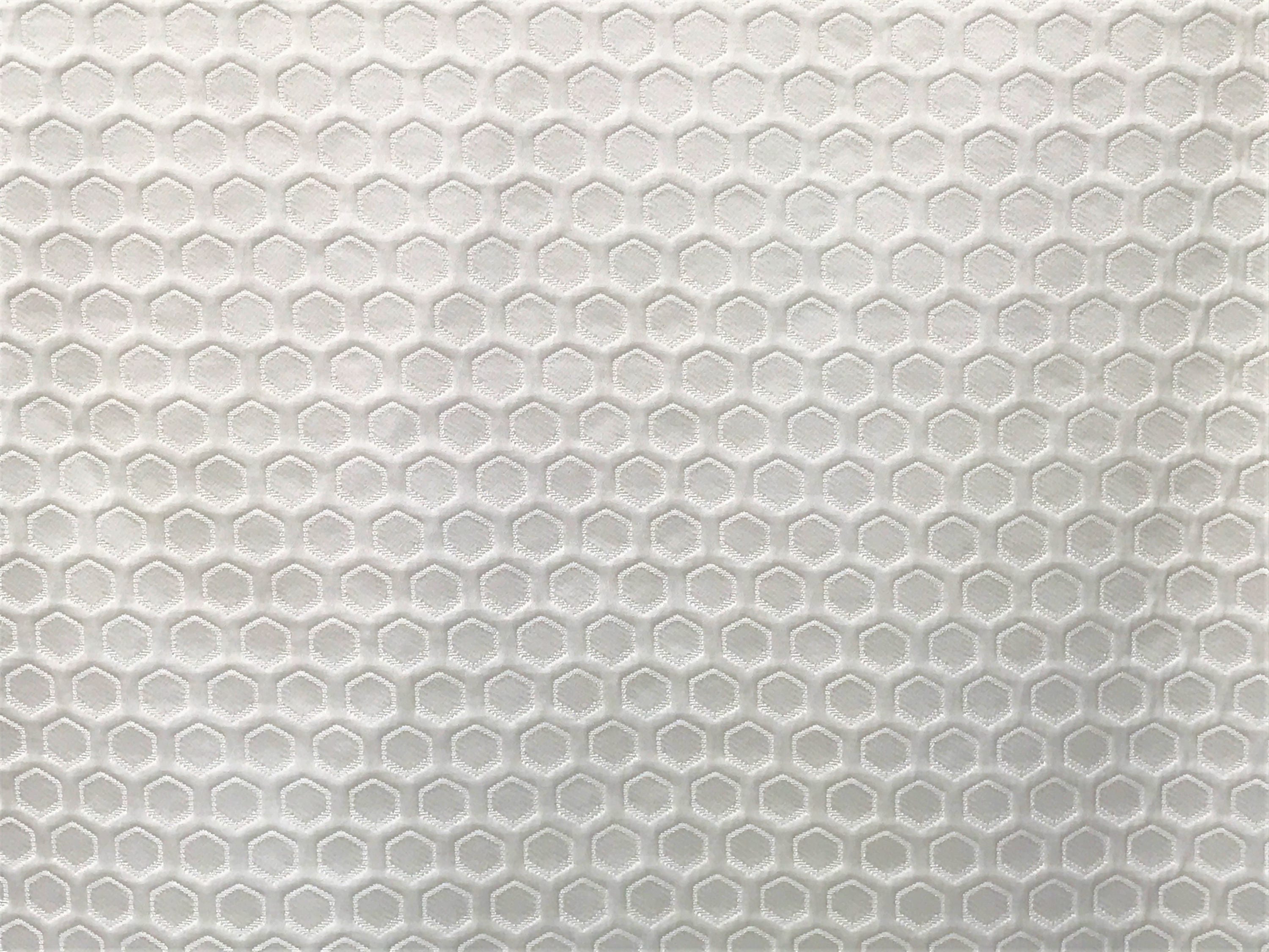 Ivory Geometric Hexagon Curtain Fabric By The Yard Upholstery | Etsy