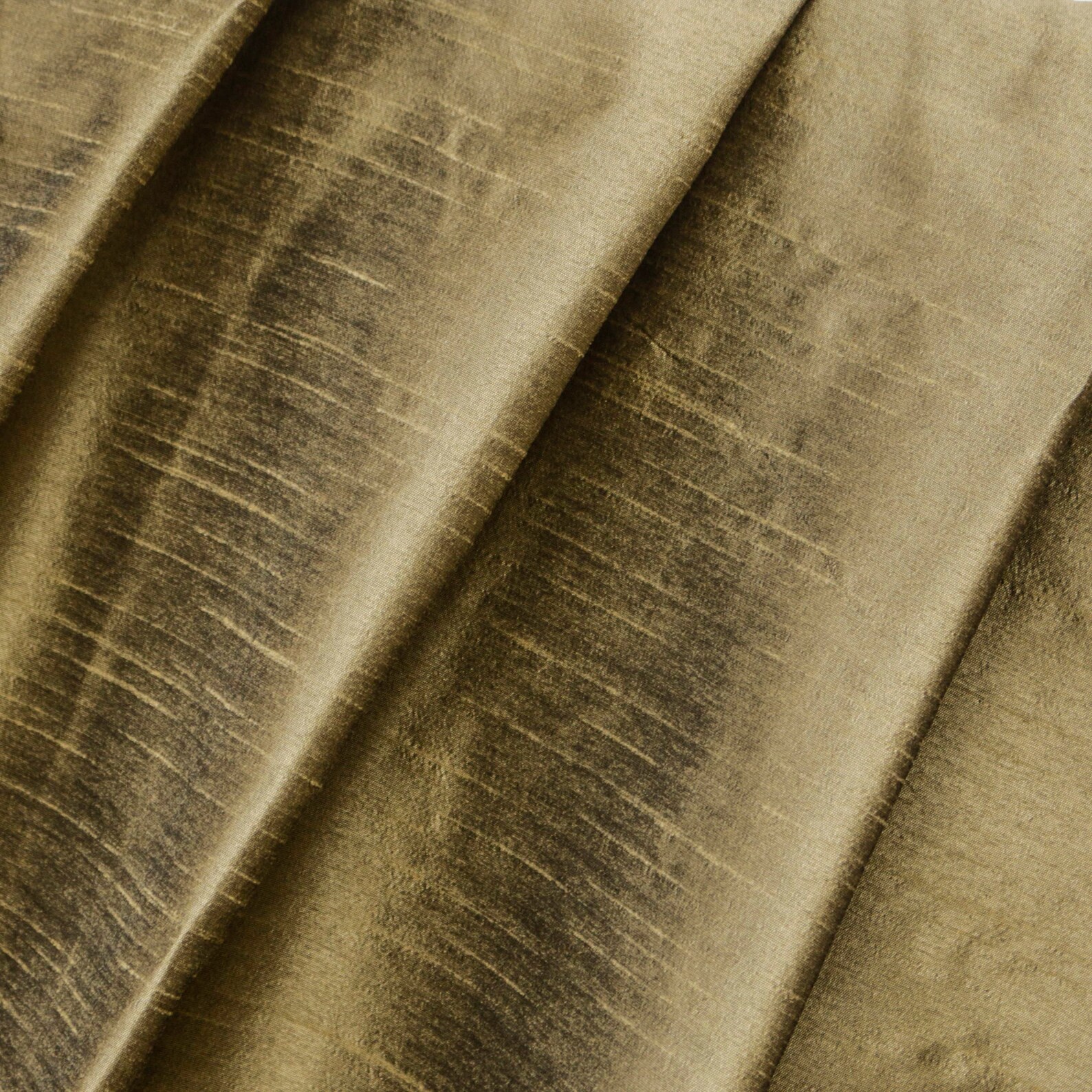 Dull Olive Green Art Silk Curtain Panels Faux Silk Curtains - Etsy