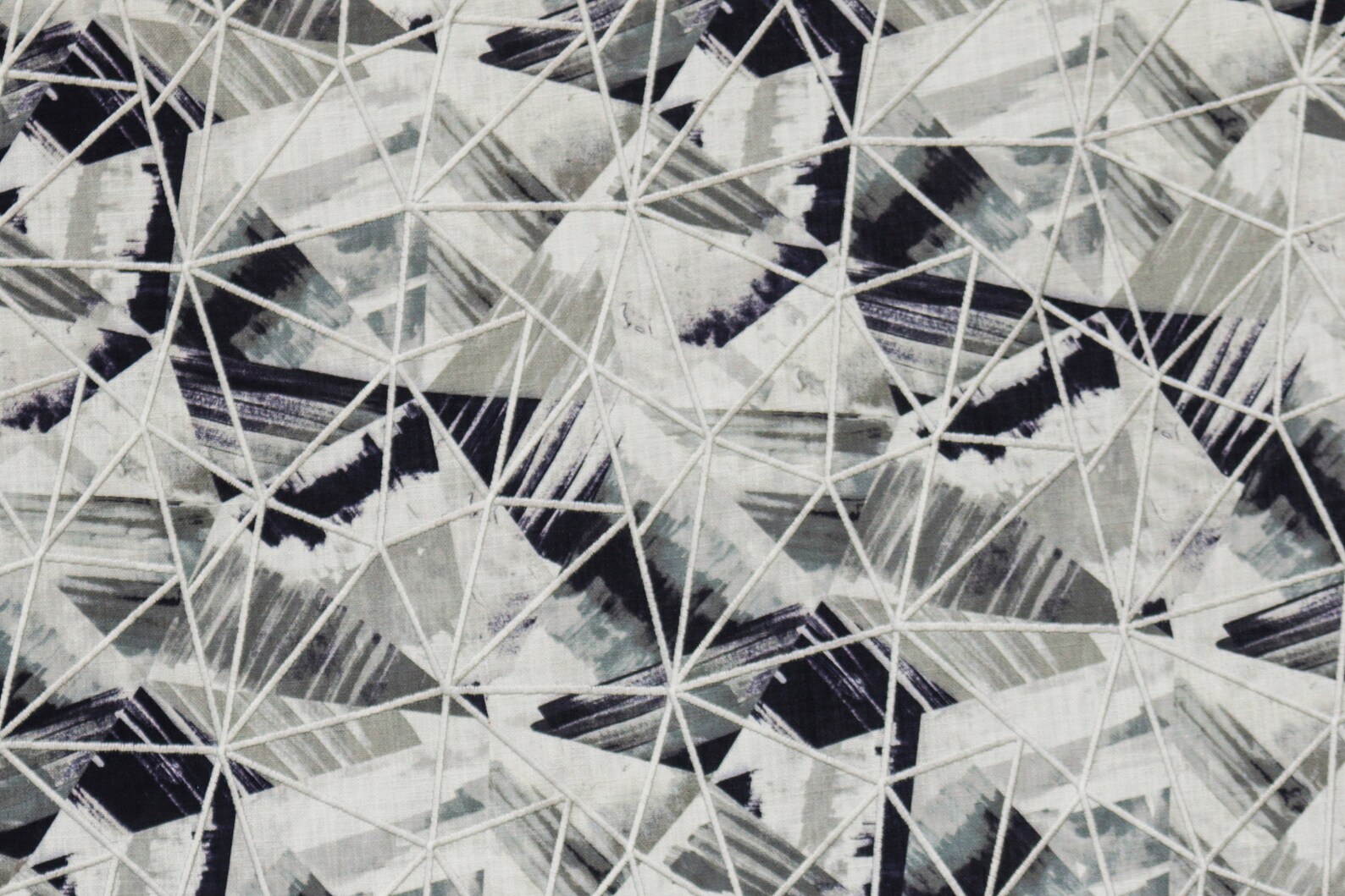 Abstract Triangles Printed Cotton Fabric By The Yard | Etsy