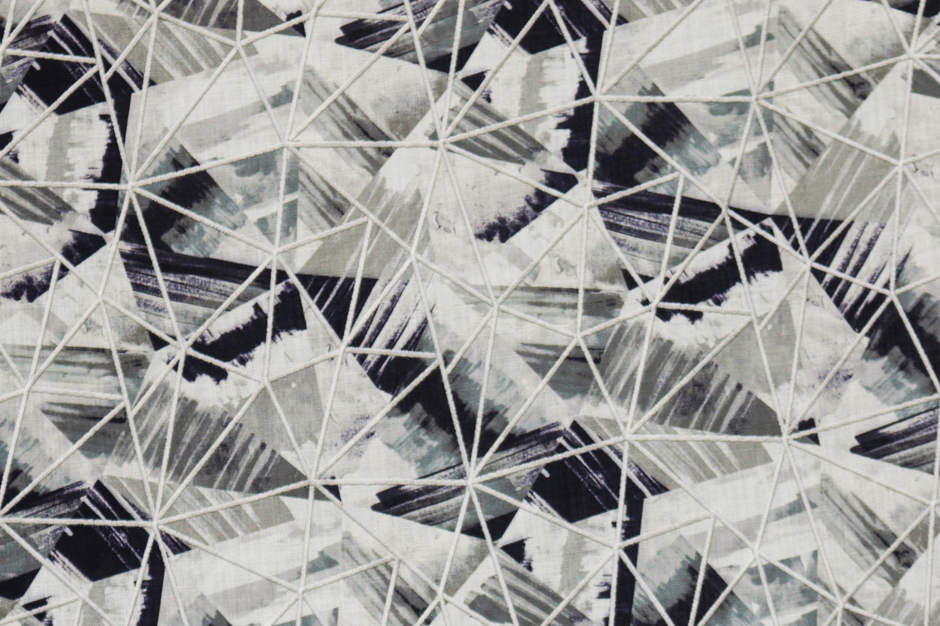 Abstract Triangles Printed Cotton Fabric By The Yard | Etsy