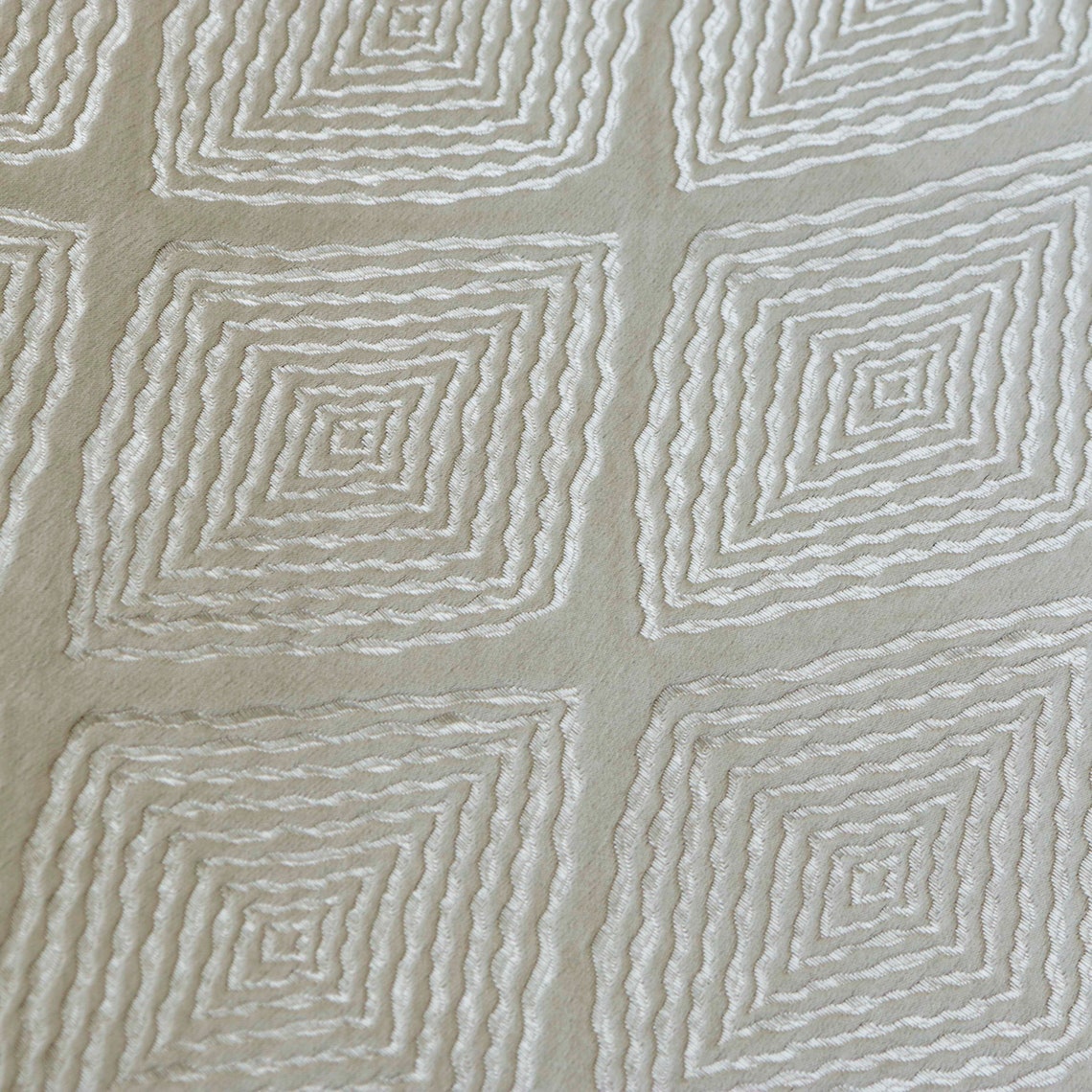 Textured Diamonds Jacquard Fabric by the Yard Geometric | Etsy