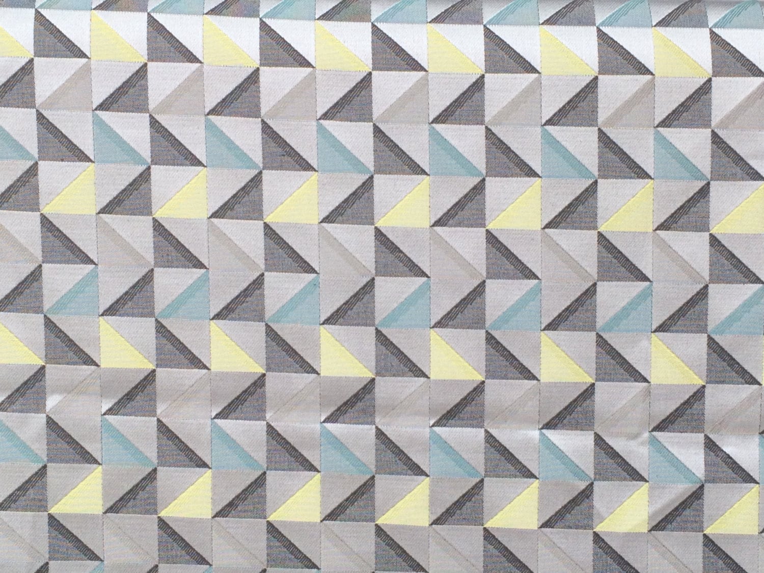 Grey and Yellow Geometric Triangle Curtain Fabric by the Yard | Etsy