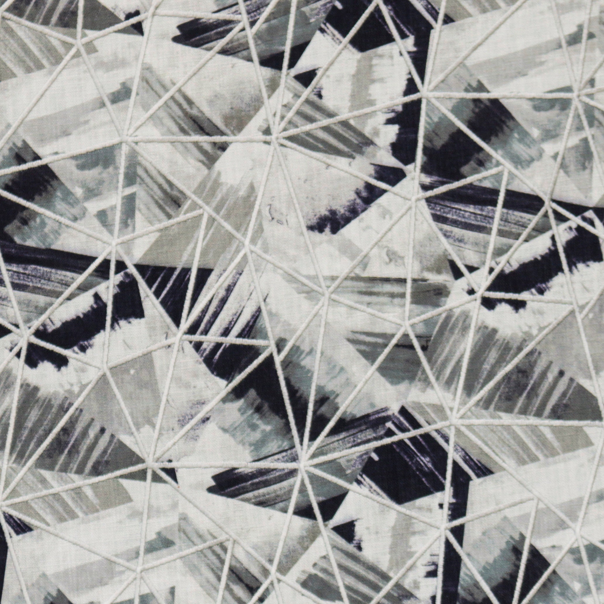 Abstract Triangles Printed Cotton Fabric By The Yard | Etsy