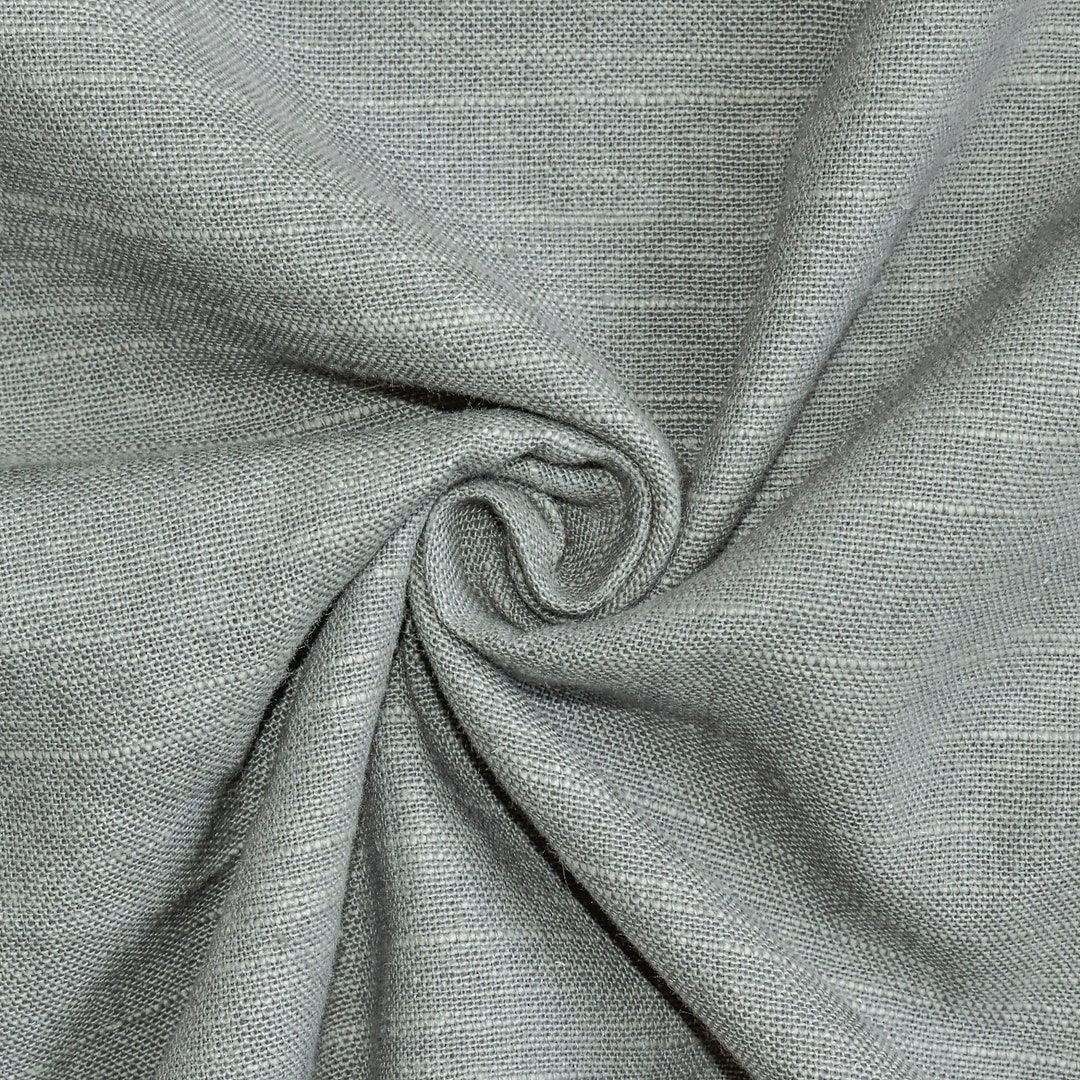 Heavy Weight Linen Fabric by the Yard,solid Linen Fabric,dusty Blue ...