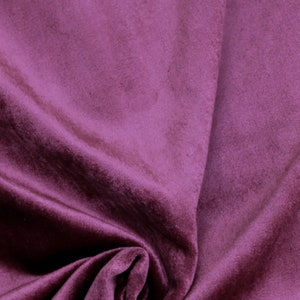 Plum Cotton Velvet by the Yard, 54 Inch Wide Velvet, Upholstery Weight ...