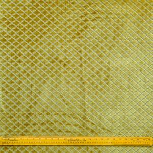 Geometric Chartreuse Velvet Fabric by the Yard, Jacquard Velvet Fabric ...