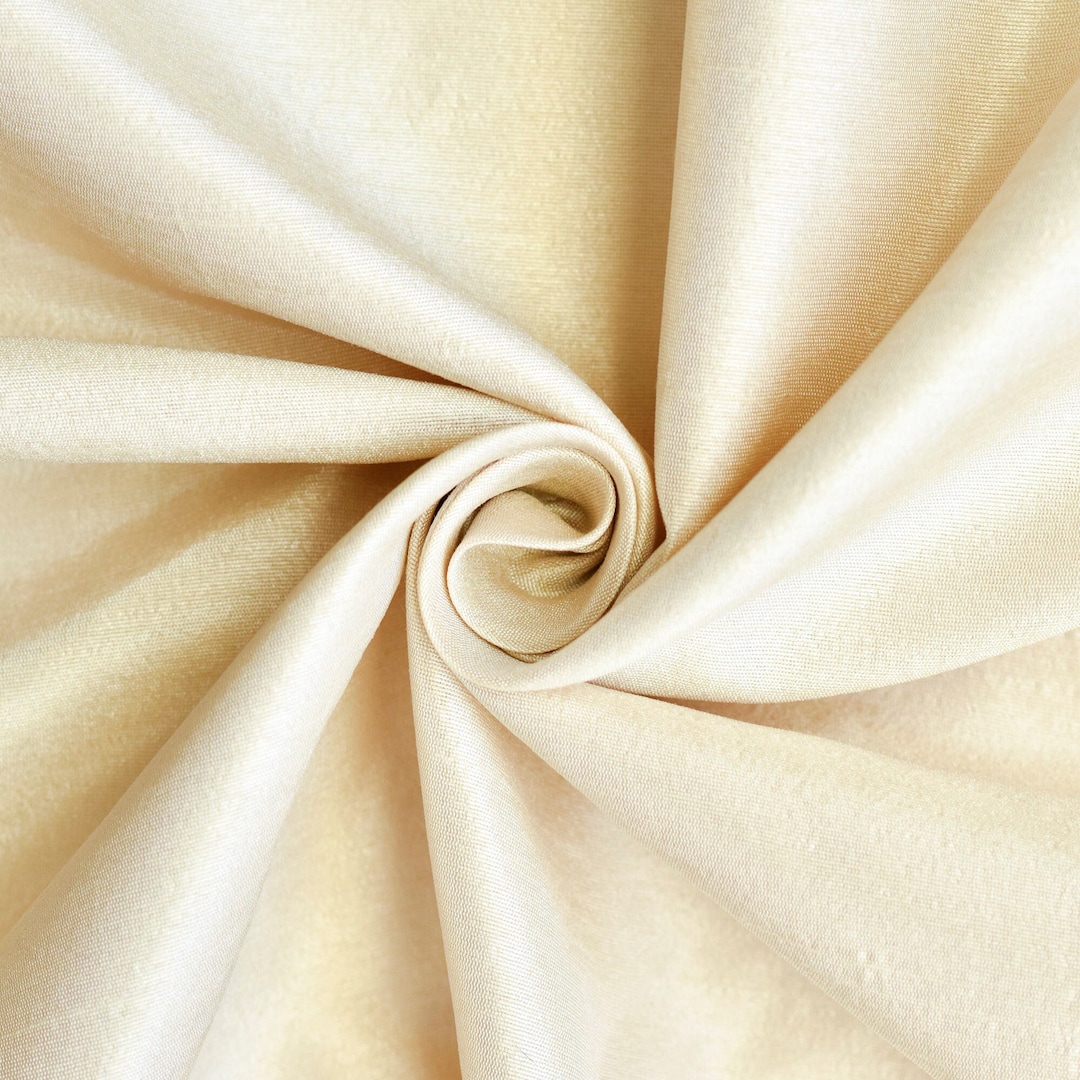 Cream Silk Fabric by the Yard / Metre, 41 Inch Cream Dupioni Silk ...
