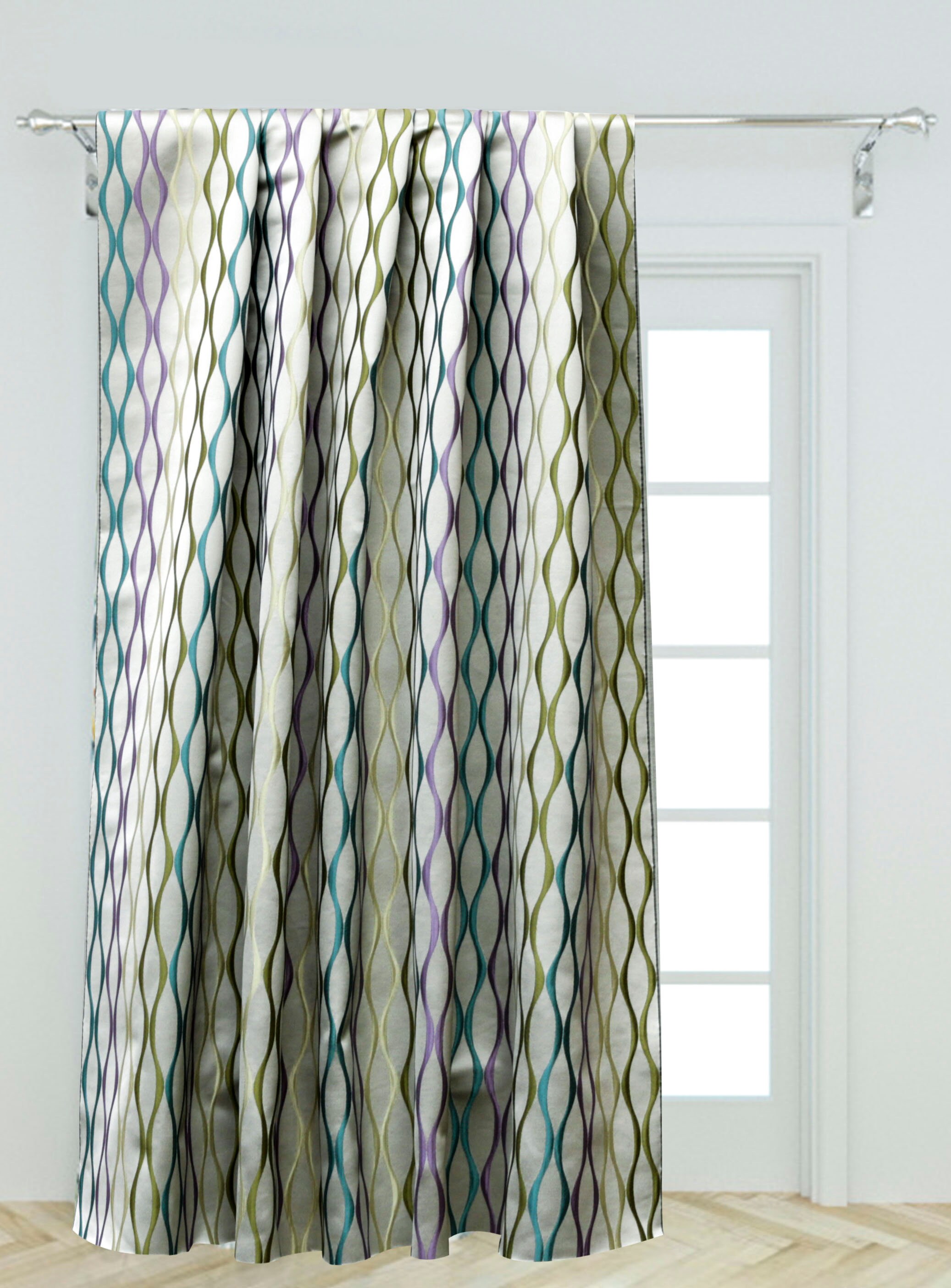 Multi Colored Stripes Fabric By The Yard Jacquard Fabric | Etsy