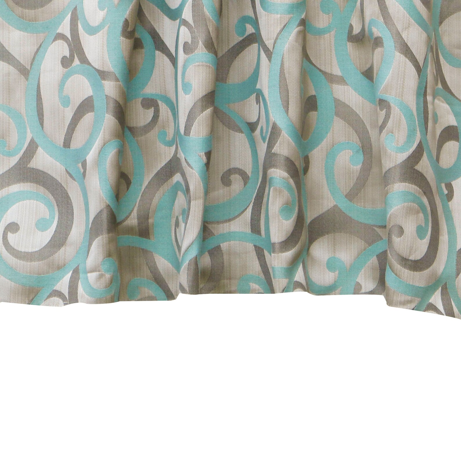 Aqua Scrolls Fabric by the Yard Jacquard Fabric Upholstery - Etsy