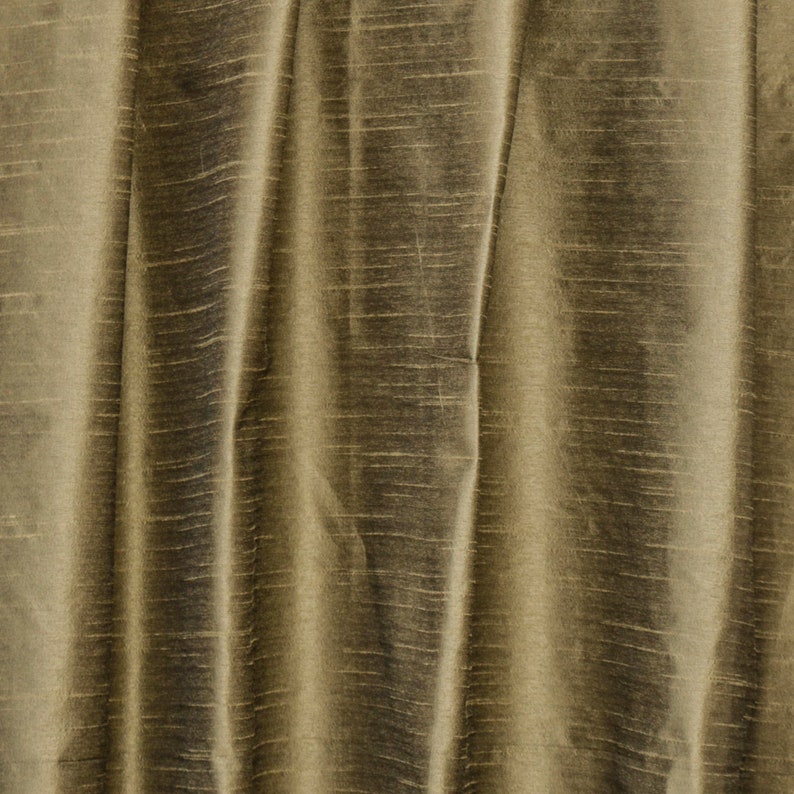 Dull Olive Green Art Silk Curtain Panels Faux Silk Curtains | Etsy