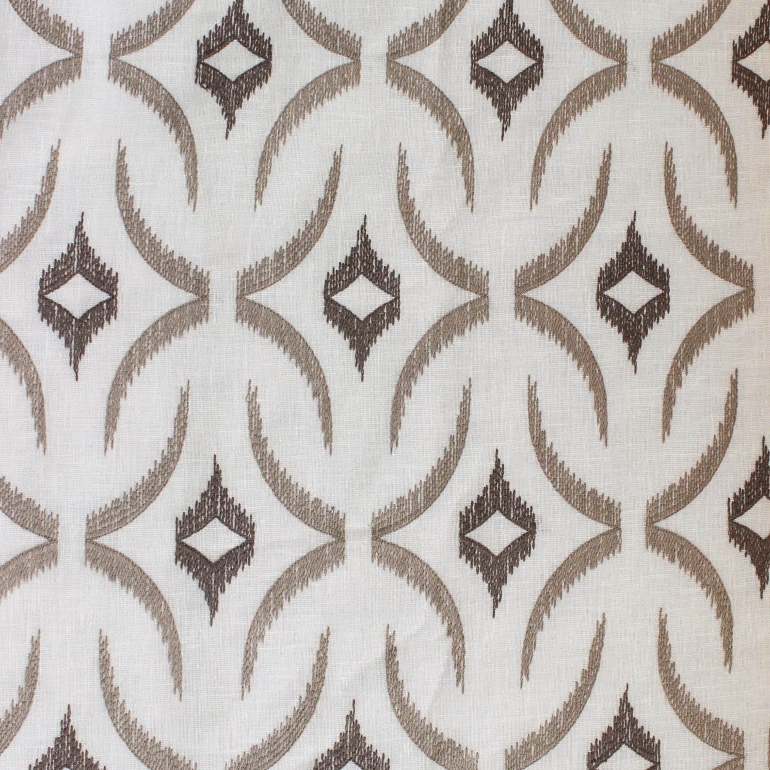 Geometric Sheer Curtain Fabric by the Yard Linen Look Curtain - Etsy