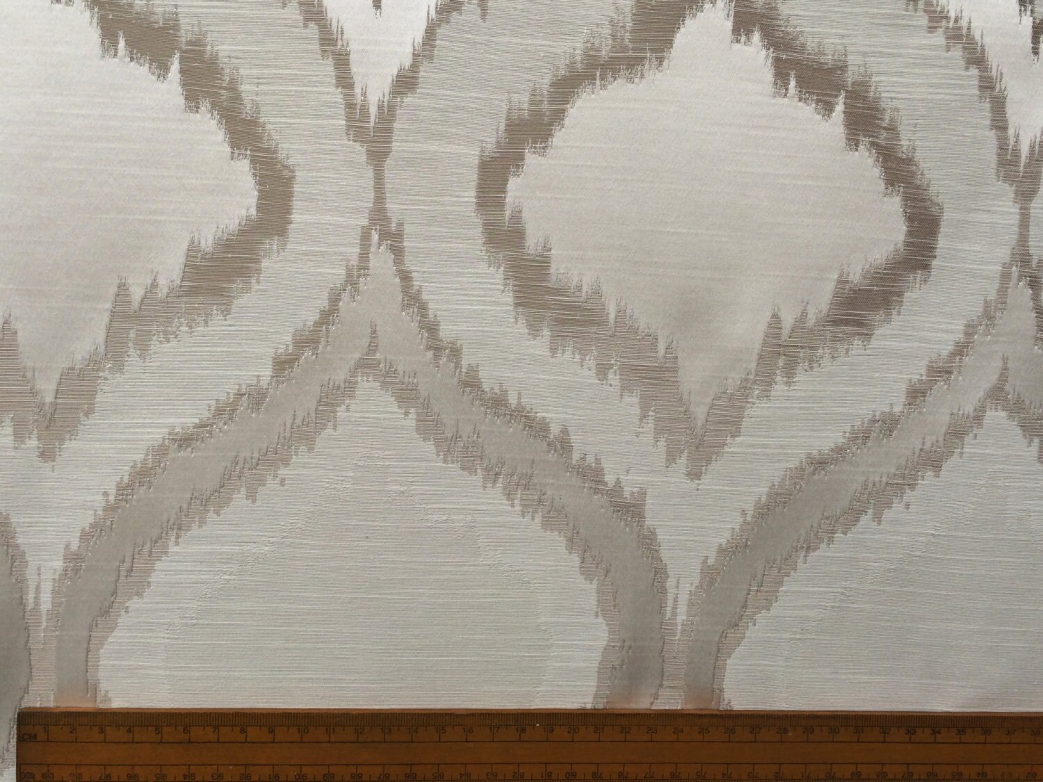 Ivory Cartouche Curtain Fabric by the Yard Upholstery Fabric - Etsy