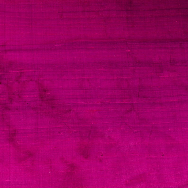 Dark Fuchsia Pink 100% Pure Silk Fabric by the Yard Pure Silk | Etsy