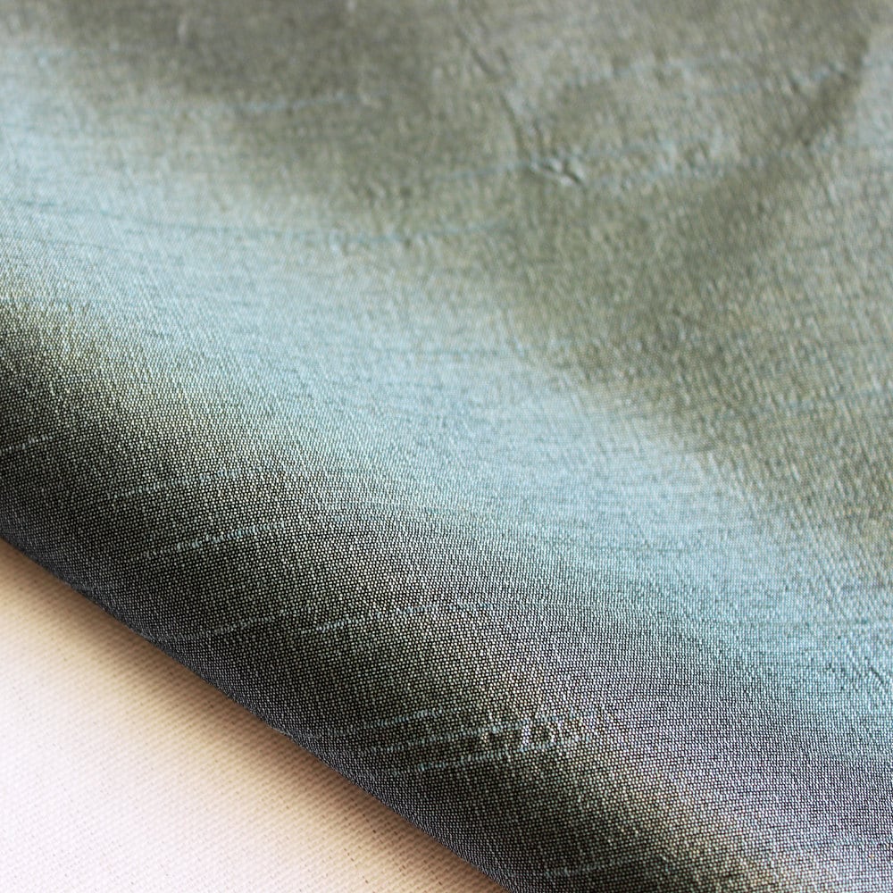 Patina Blue Synthetic Silk Fabric by the Yard Faux Silk - Etsy