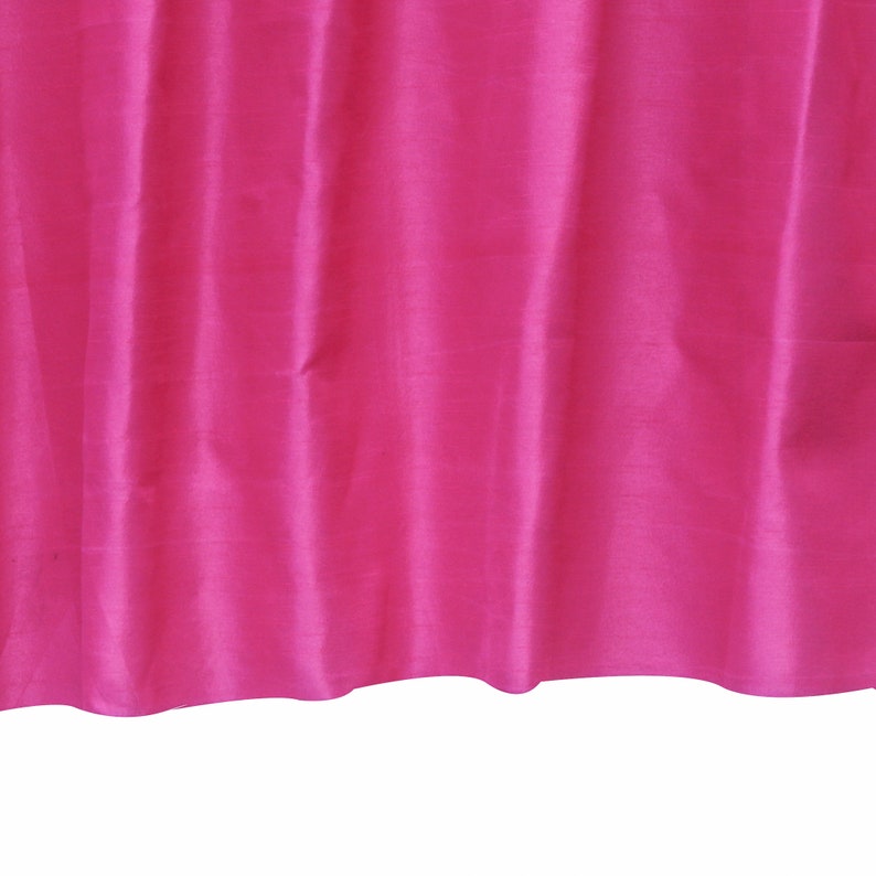 Fuchsia Pink Art Silk Curtain Panels, Faux Silk Curtains (rod Pocket ...