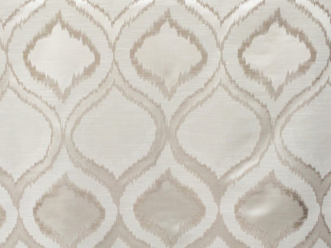 Ivory Cartouche Curtain Fabric by the Yard Upholstery Fabric - Etsy