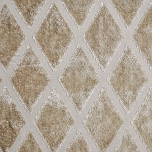 Geometric Diamonds Velvet Fabric by the Yard / Metre, Jacquard Velvet ...