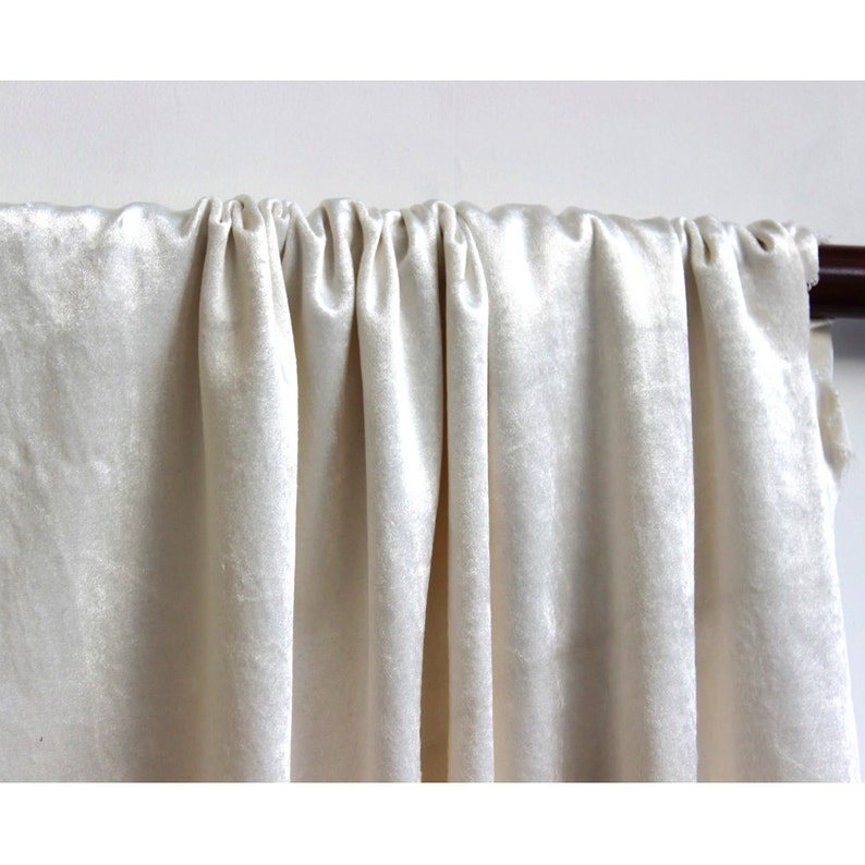 Ivory Velvet Curtain 52x84 Rod Pocket Curtain | Etsy