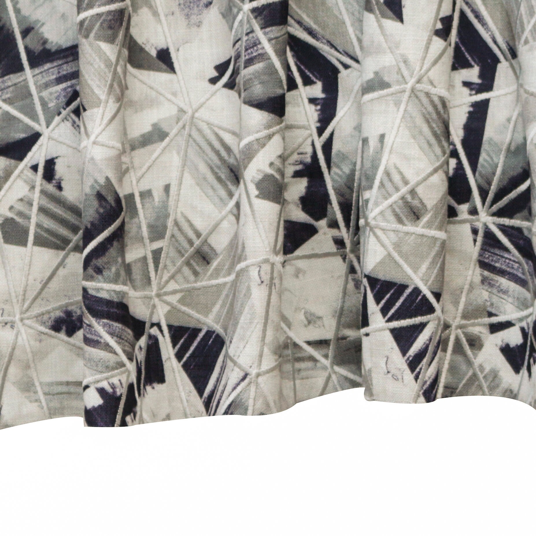 Abstract Triangles Printed Cotton Fabric By The Yard | Etsy