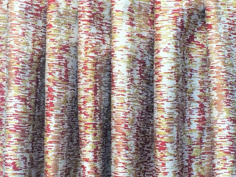 Fiery Stripes Curtain Fabric by the Yard Upholstery Fabric | Etsy