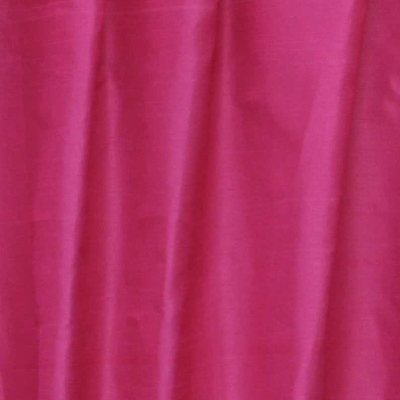 Fuchsia Pink Art Silk Curtain Panels, Faux Silk Curtains (rod Pocket ...
