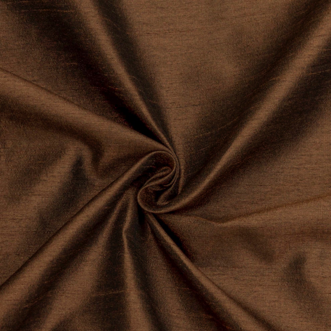 Dark Chocolate Art Silk Fabric by the Yard Faux Silk Curtain | Etsy