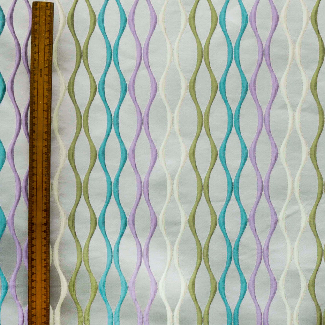 Multi Colored Stripes Fabric By The Yard Jacquard Fabric | Etsy