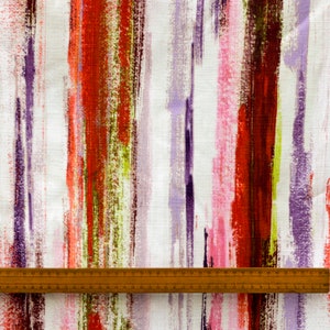 Colorful Stripes Printed Cotton Fabric by the Yard / Metre, Curtain ...