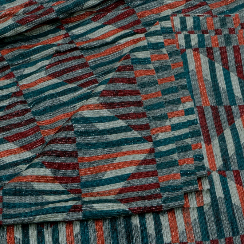 Retro Lines Printed Corduroy Fabric by the Yard Printed | Etsy