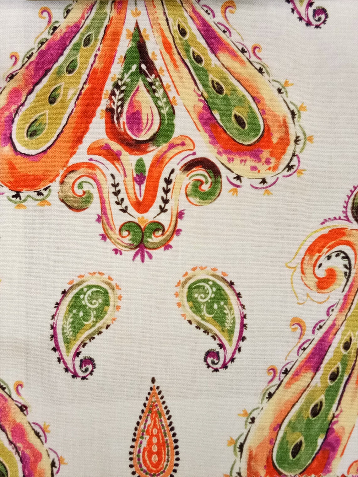 Royal Orange Damask 100% Cotton Spun Fabric by the Yard | Etsy