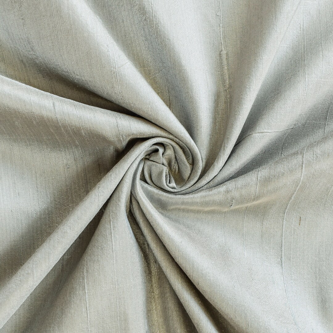 Light Gray Silk Fabric by the Yard, 41 Inch Light Gray Dupioni Silk ...