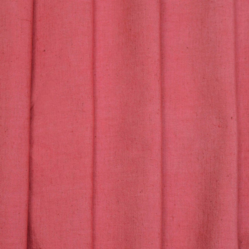 Coral Pink Cotton Linen Fabric by the Yard Decorative Linen - Etsy