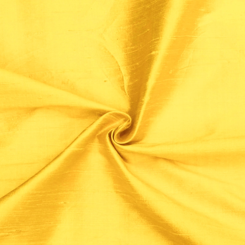 Buy Bright Yellow 100% Pure Silk Fabric by the Yard Pure Silk Online in ...