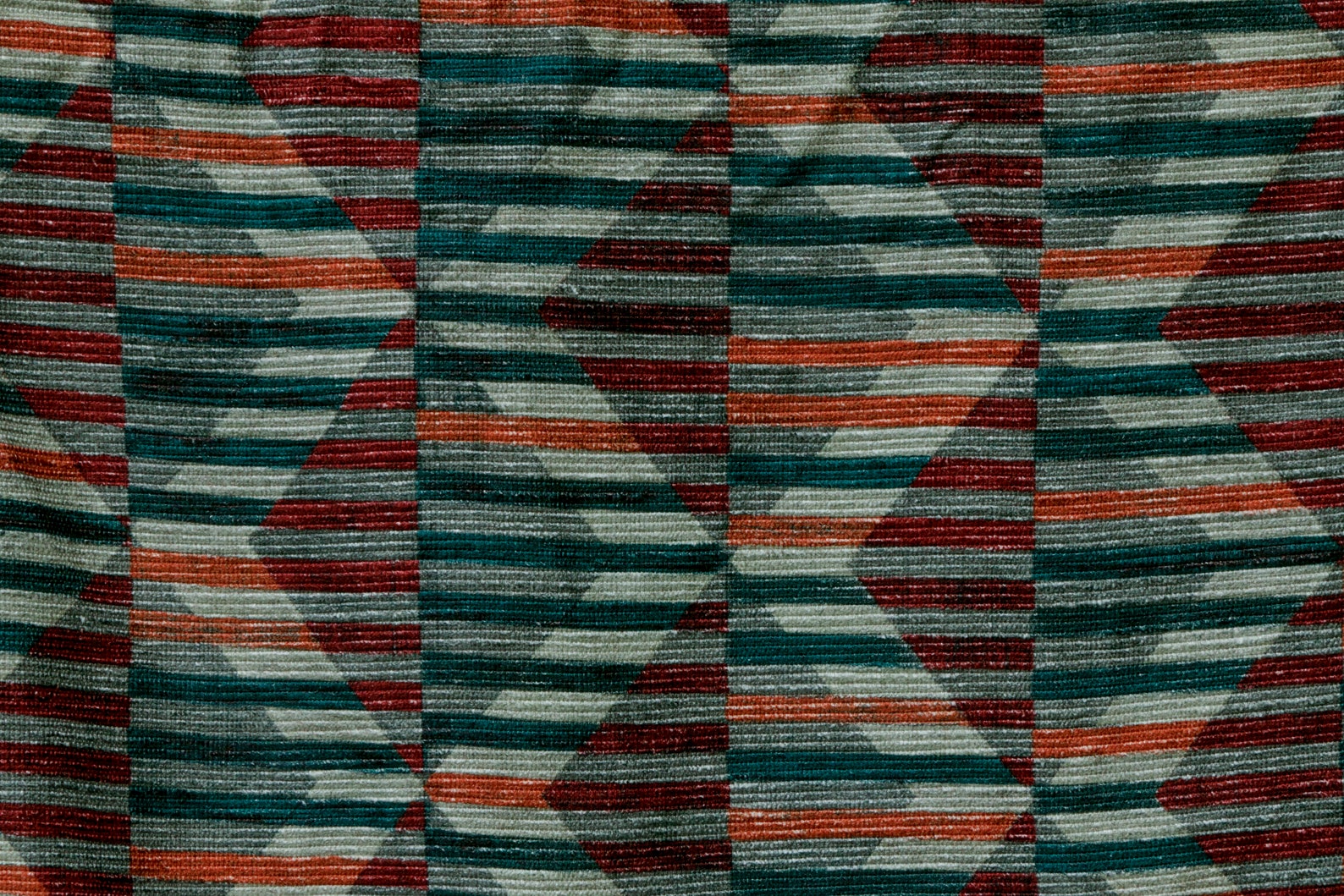 Retro Lines Printed Corduroy Fabric by the Yard Printed | Etsy