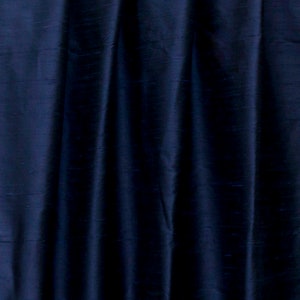 Navy Blue 100% Pure Silk Fabric by the Yard, 41 Inch Pure Silk Dupioni ...