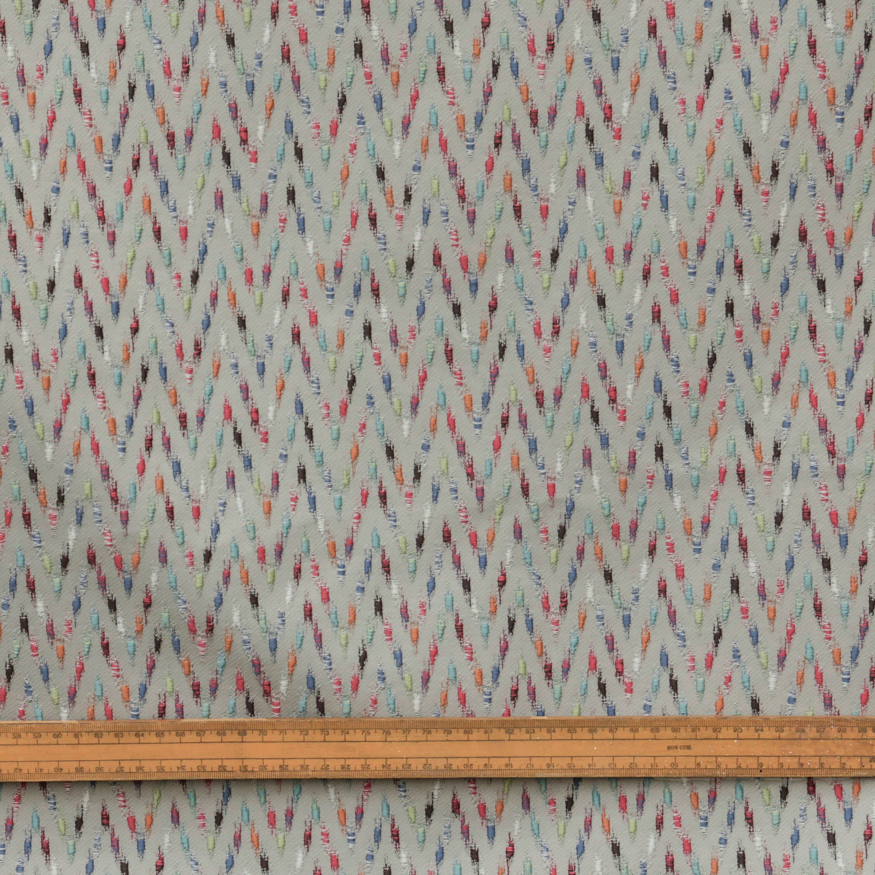 Colorful Chevron Embroidery Fabric By The YardJacquard | Etsy