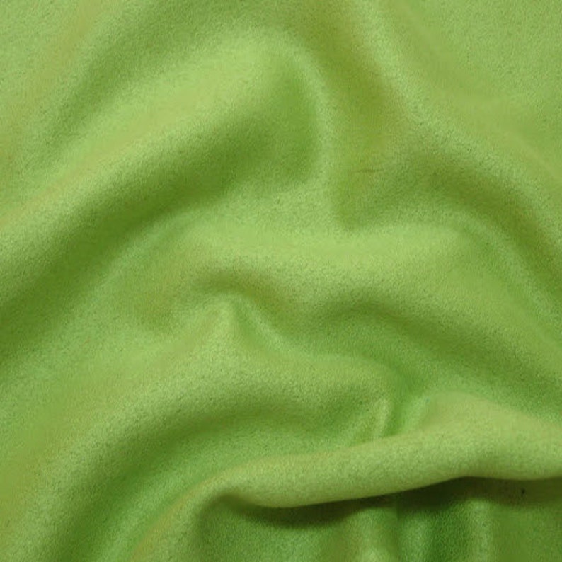 Lime Green Faux Suede Fabric by the Yard Fake Suede Fabric | Etsy