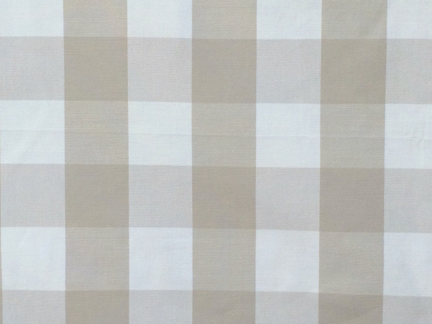 Tapestry Beige and Cream Gingham Checks Cotton Fabric by the - Etsy