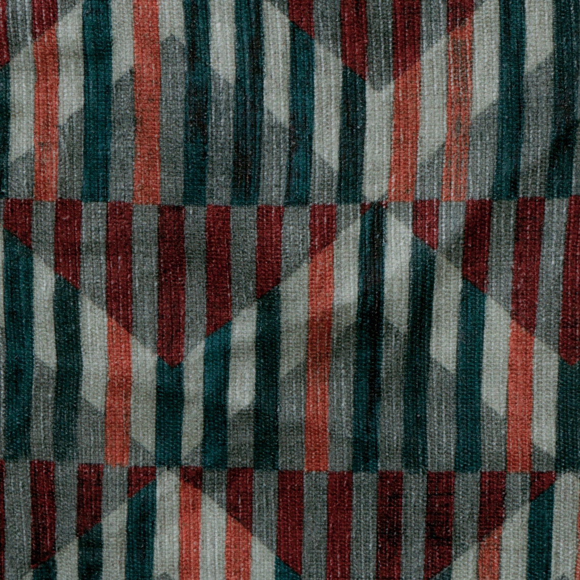 Retro Lines Printed Corduroy Fabric by the Yard Printed | Etsy