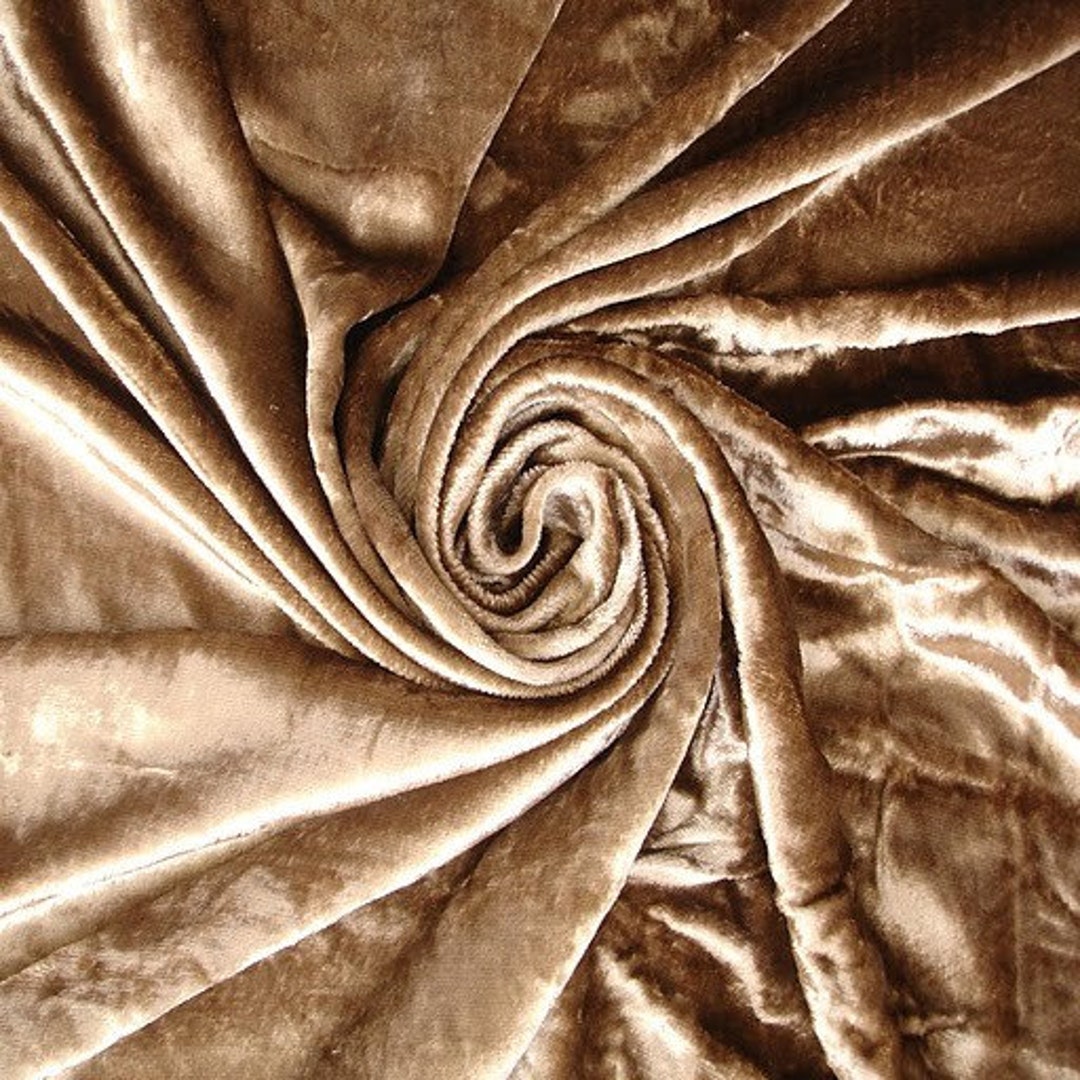 Light Brown Velvet Fabric by the Yard Fashion Velvet Fabric - Etsy