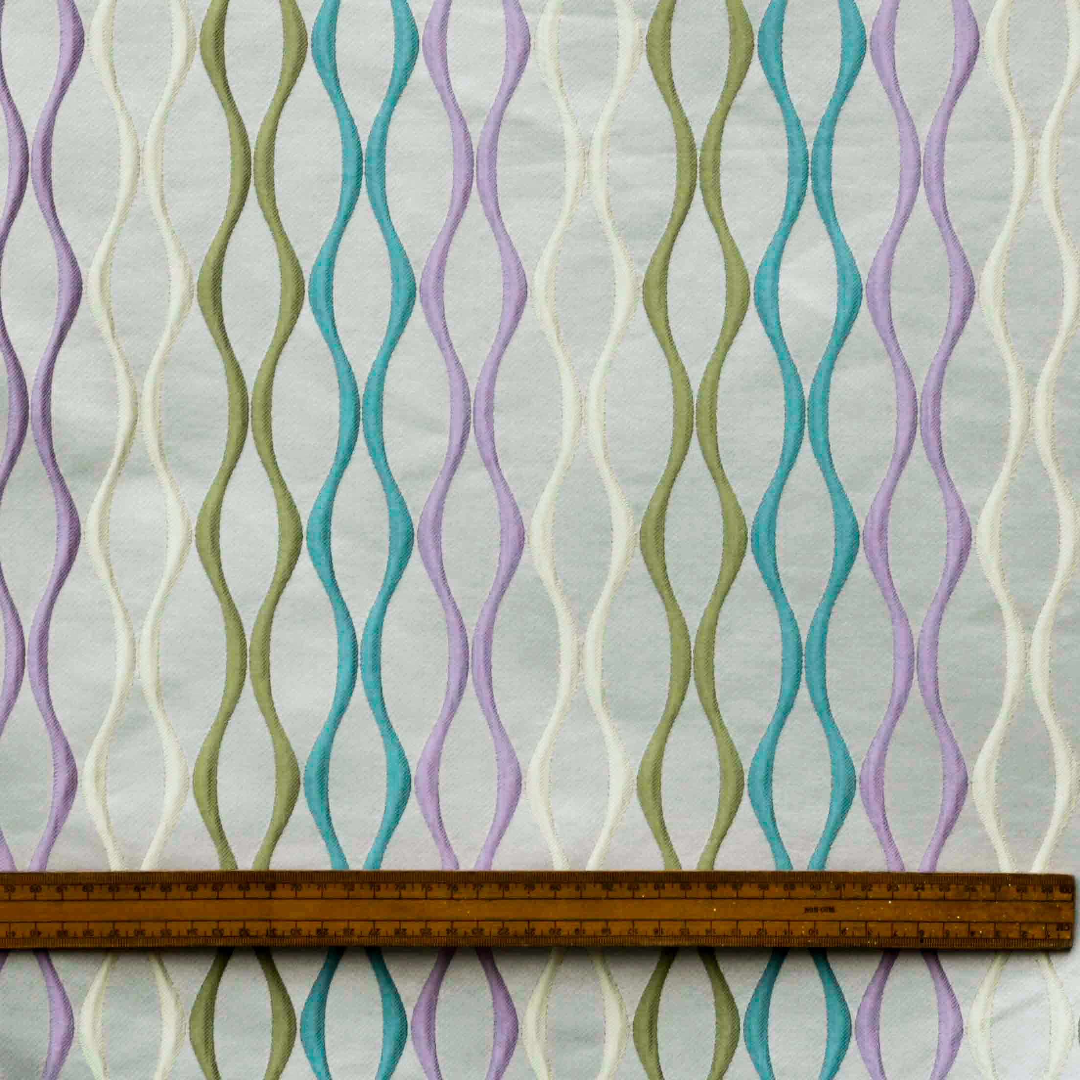 Multi Colored Stripes Fabric By The Yard Jacquard Fabric | Etsy