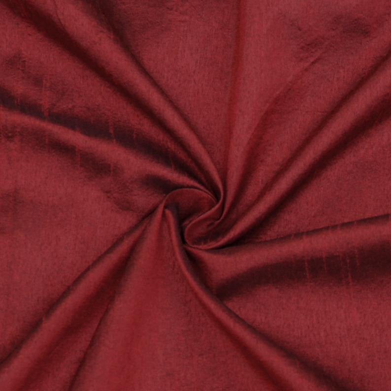 Deep Red Art Silk Fabric by the Yard Faux Silk Curtain - Etsy
