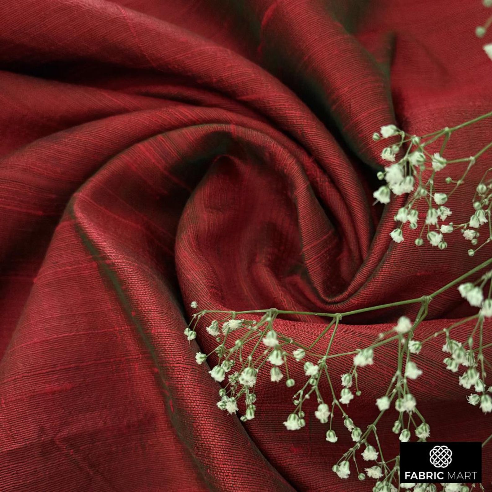 Red and Green Silk Fabric by the Yard / Metre, 41 Inch Red Green ...