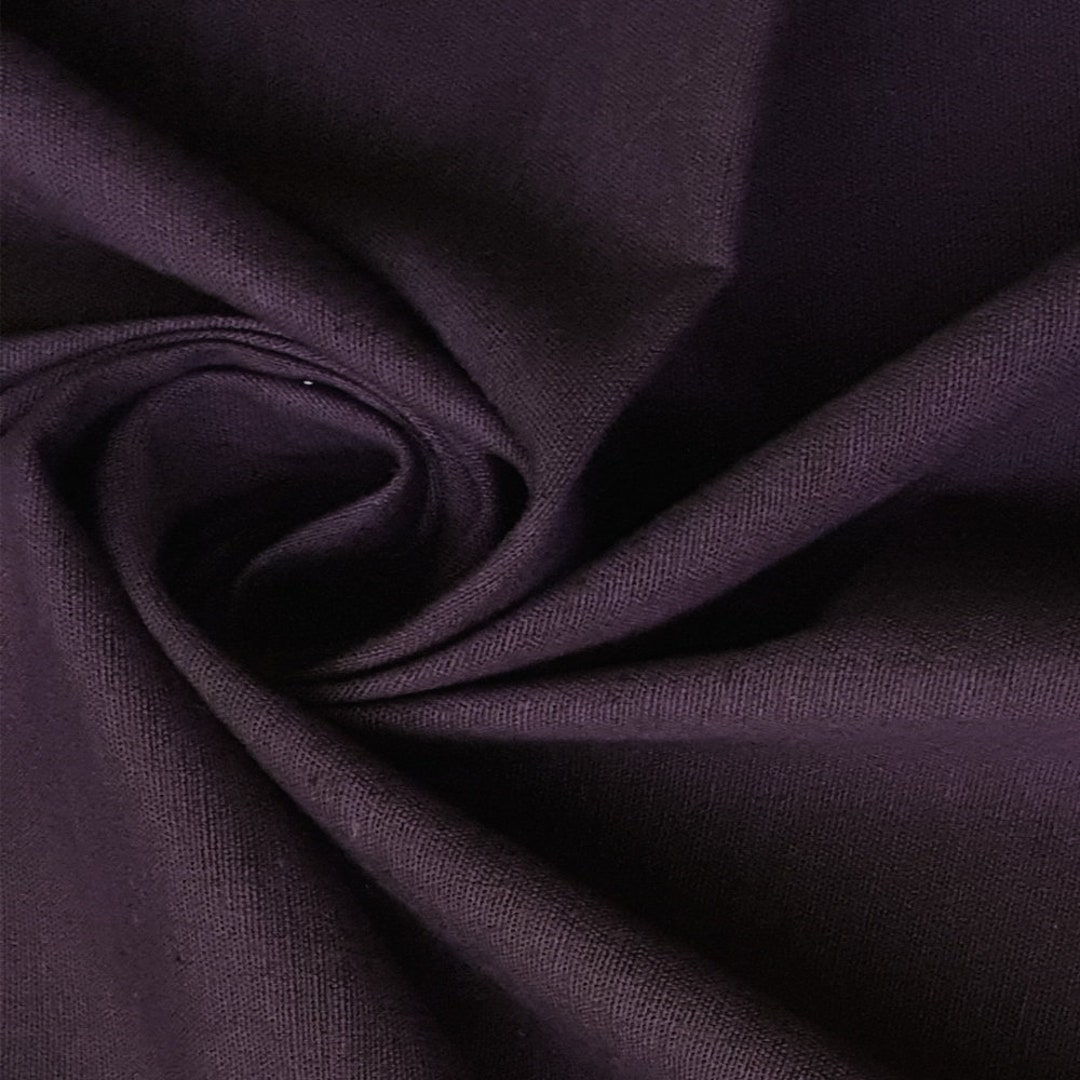 Purple Cotton Linen Fabric by the Yard / Metre, Decorative Linen Fabric ...