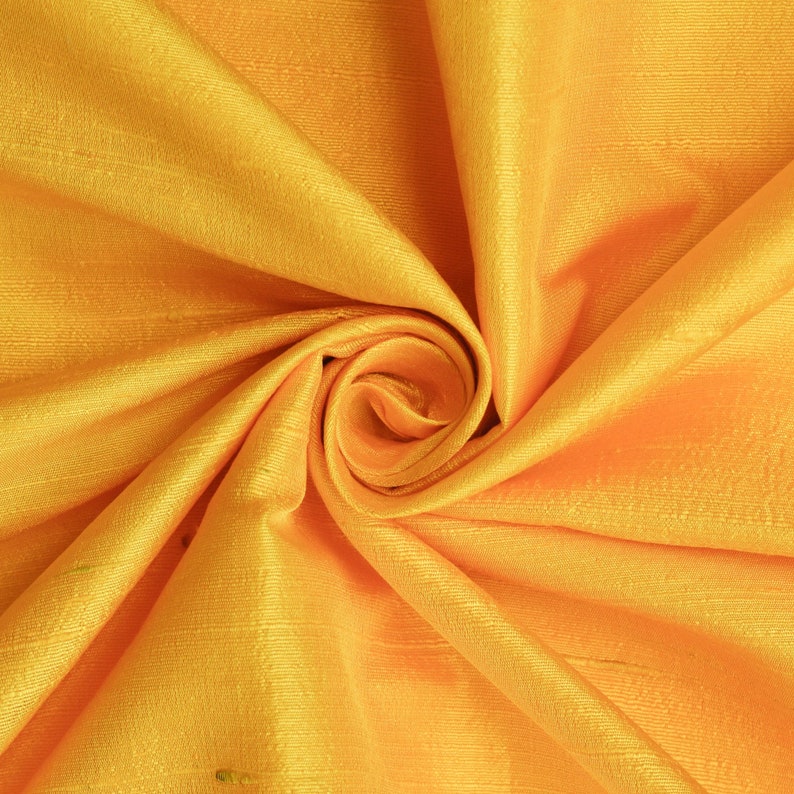 Bright Saffron Yellow Silk Fabric by the Yard Silk Fabric - Etsy