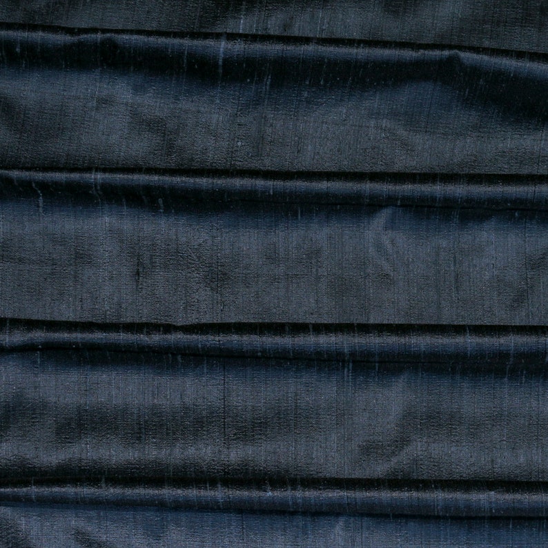 Midnight Blue Silk Fabric by the Yard Silk Fabric Silk - Etsy