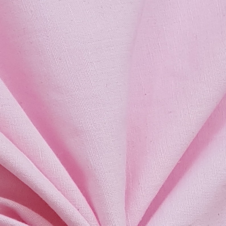 Soft Pink Cotton Linen Fabric by the Yard / Metre, Decorative Linen ...