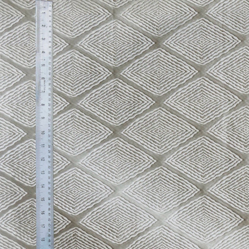 Textured Diamonds Jacquard Fabric by the Yard Geometric | Etsy