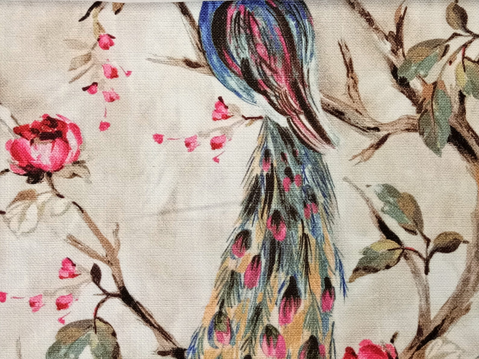 I Love Peacocks 100% Cotton Spun Fabric by the Yard Curtain - Etsy